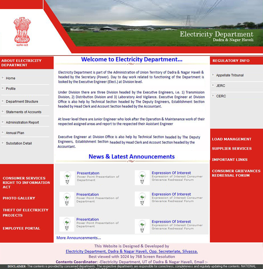 ELECTRICITY DEPARTMENT, DADRA AND NAGAR HAVELI | Informatics News