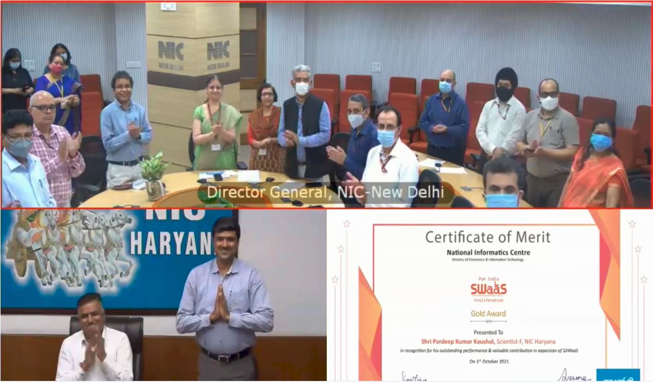 NIC-Haryana received two Gold Awards on 01/10/2021 for best ...