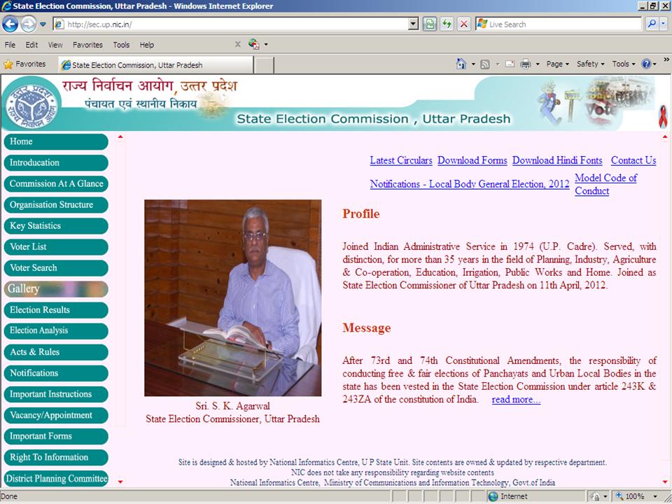 ICT support of NIC, Uttar Pradesh in election of Urban Local Bodies ...